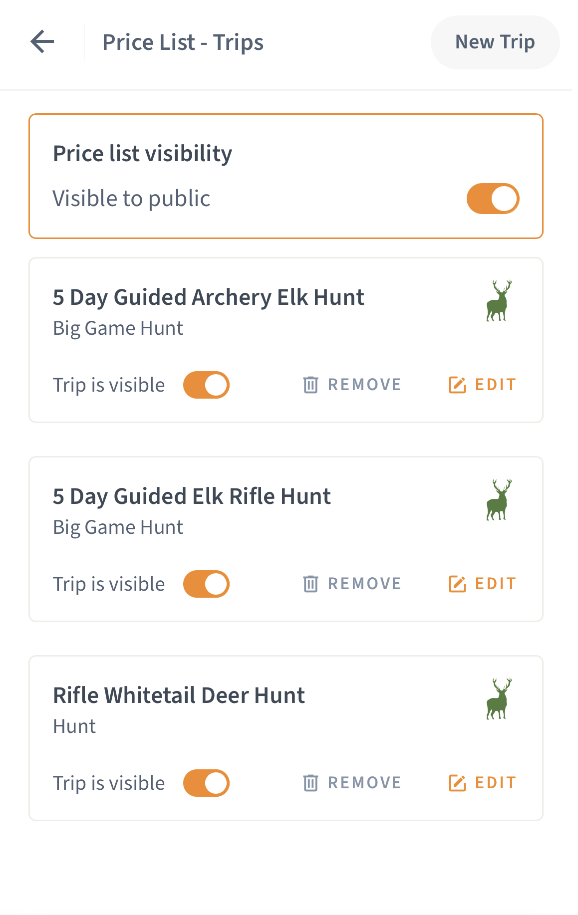 How do I create trips/price lists on my Outfitter Page? – Guidefitter